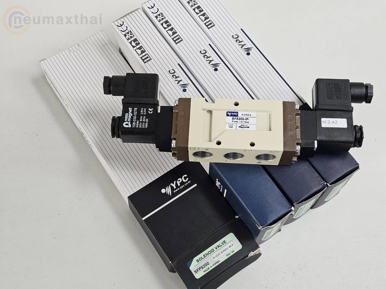 SF5200-IP-SC2-CN2-A2 5/2 Solenoid valve 3/8" , 2 Coil (Double coil ...